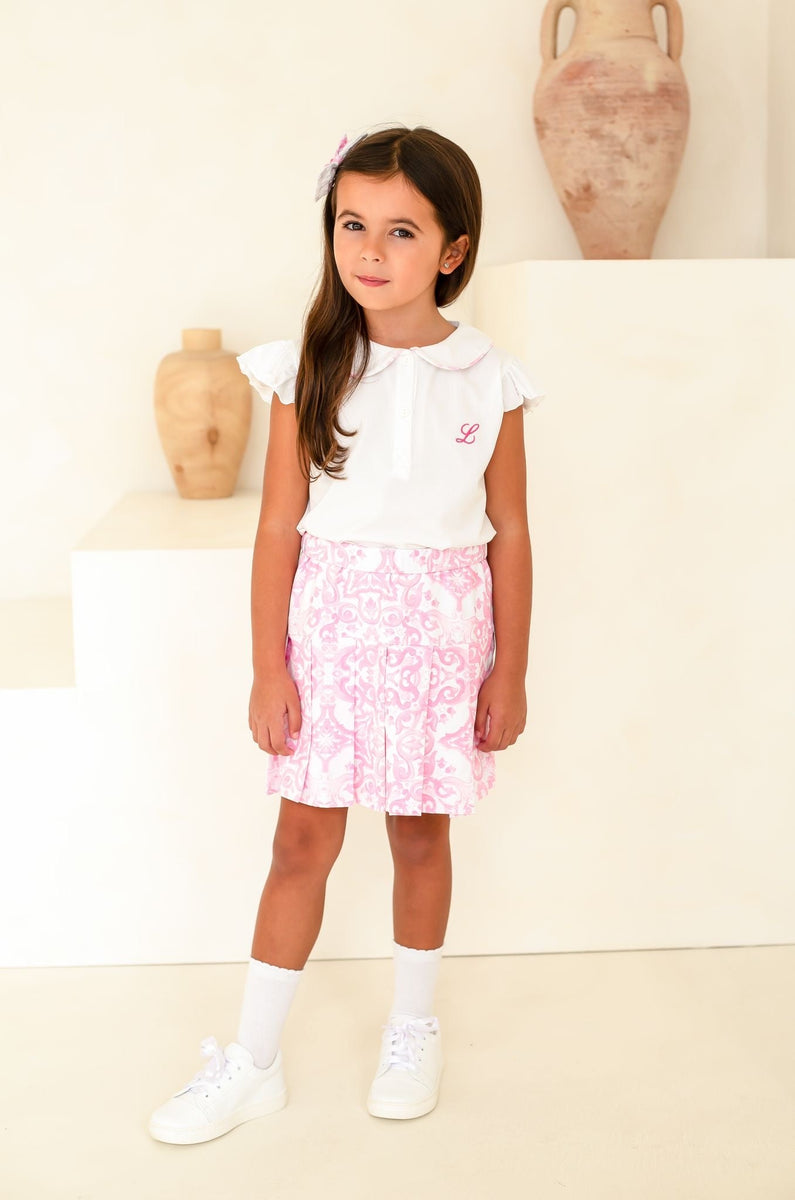 Girls Pink Capri Skort Set – Clark & Beau