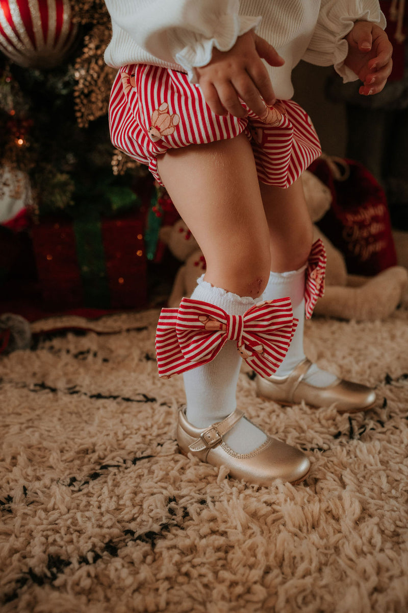 Girls Cord Red Teddy Bear Socks – Clark & Beau